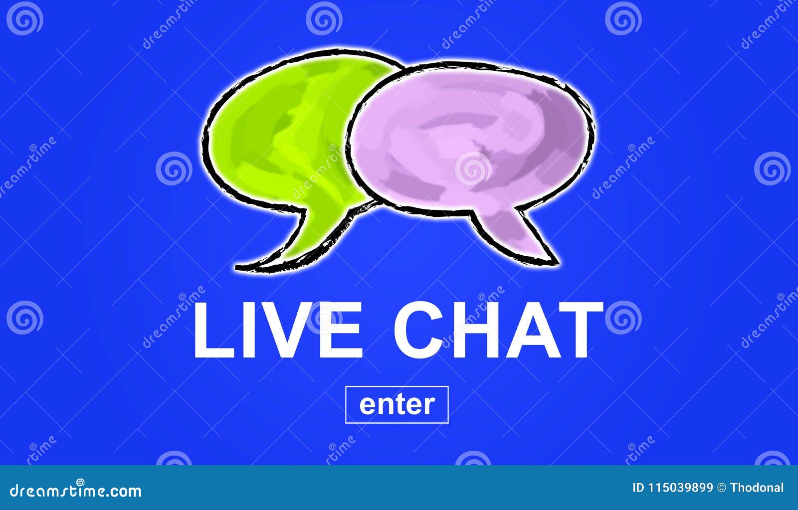 Concept of live chat stock illustration. Illustration of message ...