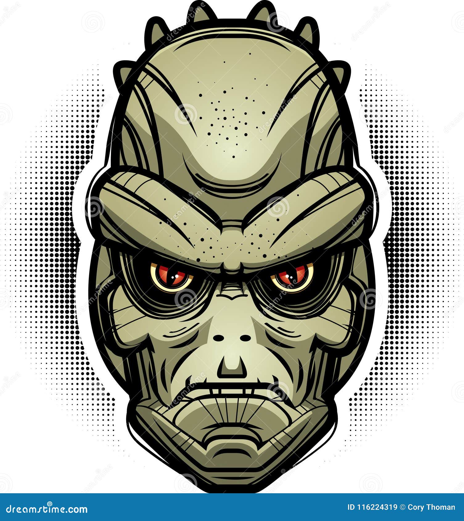 Evil Lizard Man Illustration Stock Vector - Illustration of angry ...
