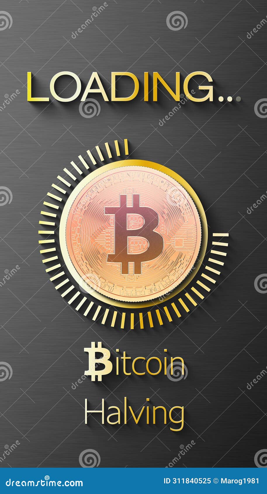 Halving The Reward Of Cryptocurrency Blockchain Technology Cartoon ...