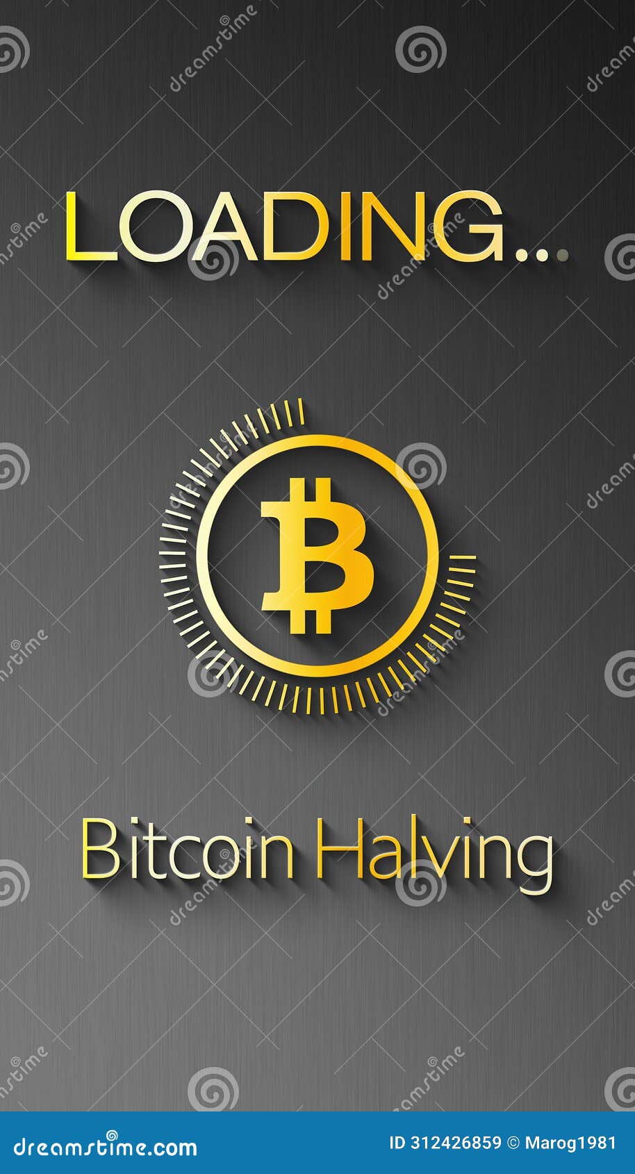 Illustration of a Loading Bar for Bitcoin Halving 2024 Stock ...