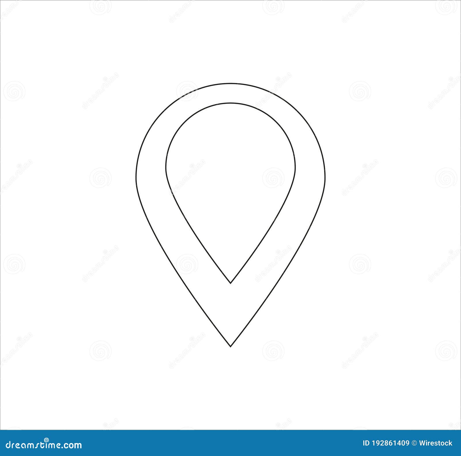 Illustration of a Location Point Icon Isolated on a White Background ...