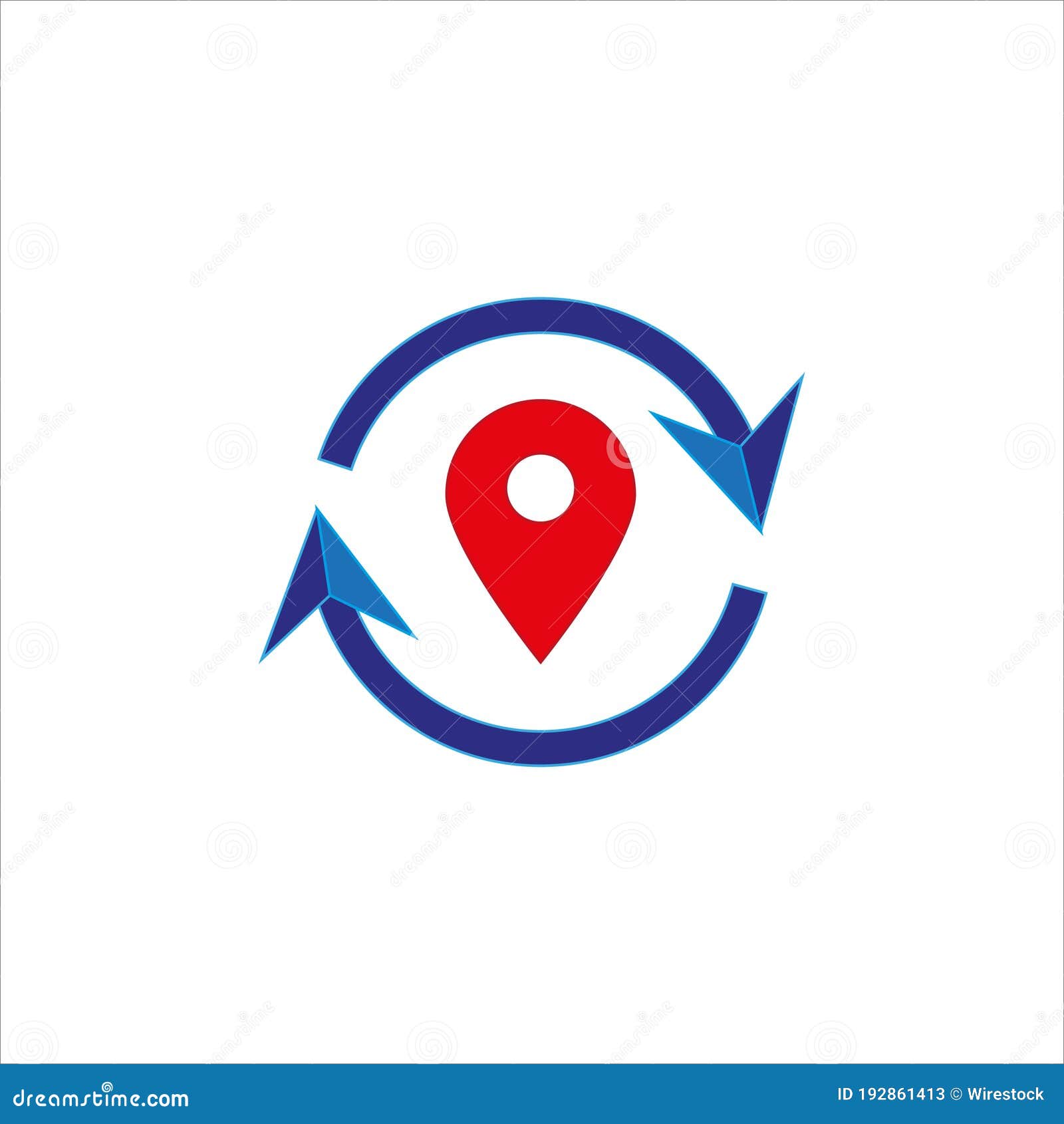 Illustration of Location Point Simple Shapes Icon Isolated on a White ...