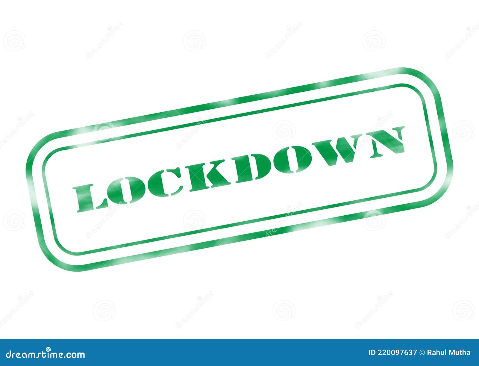 Illustration of Lock Down Stamp on a Plain White Background. Stock ...