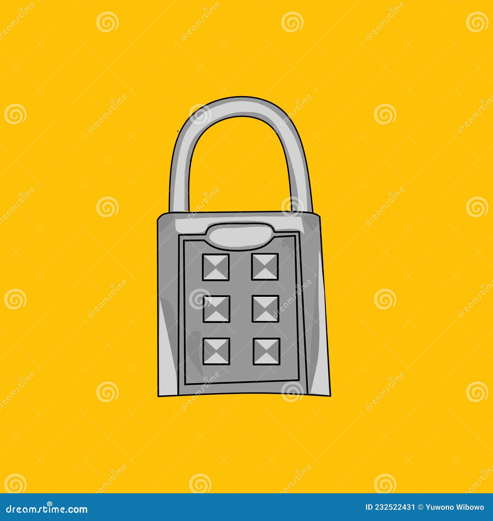 Illustration of a Lock Using Code Stock Illustration - Illustration of ...
