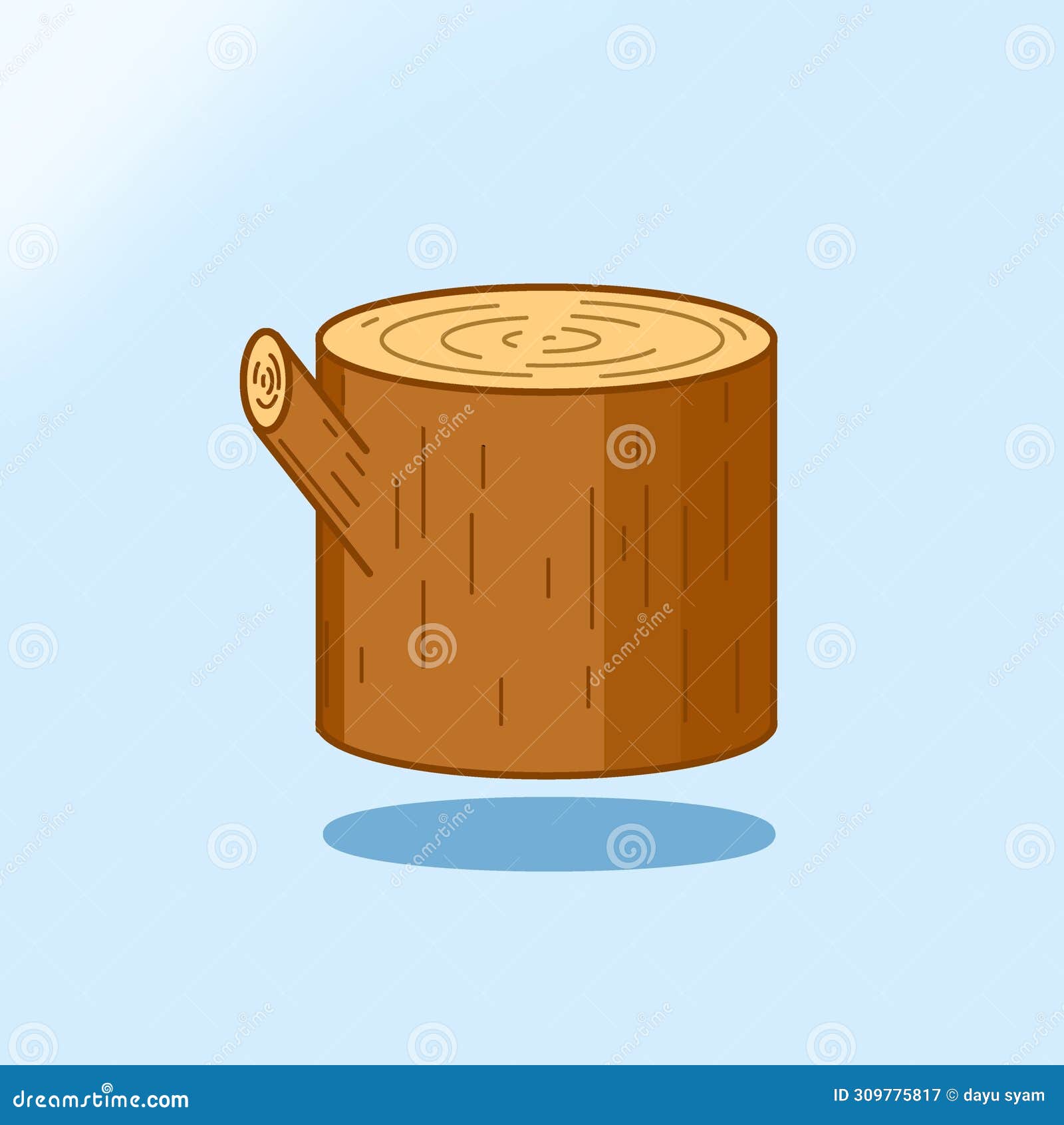 Illustration of a log stock illustration. Illustration of tree - 309775817