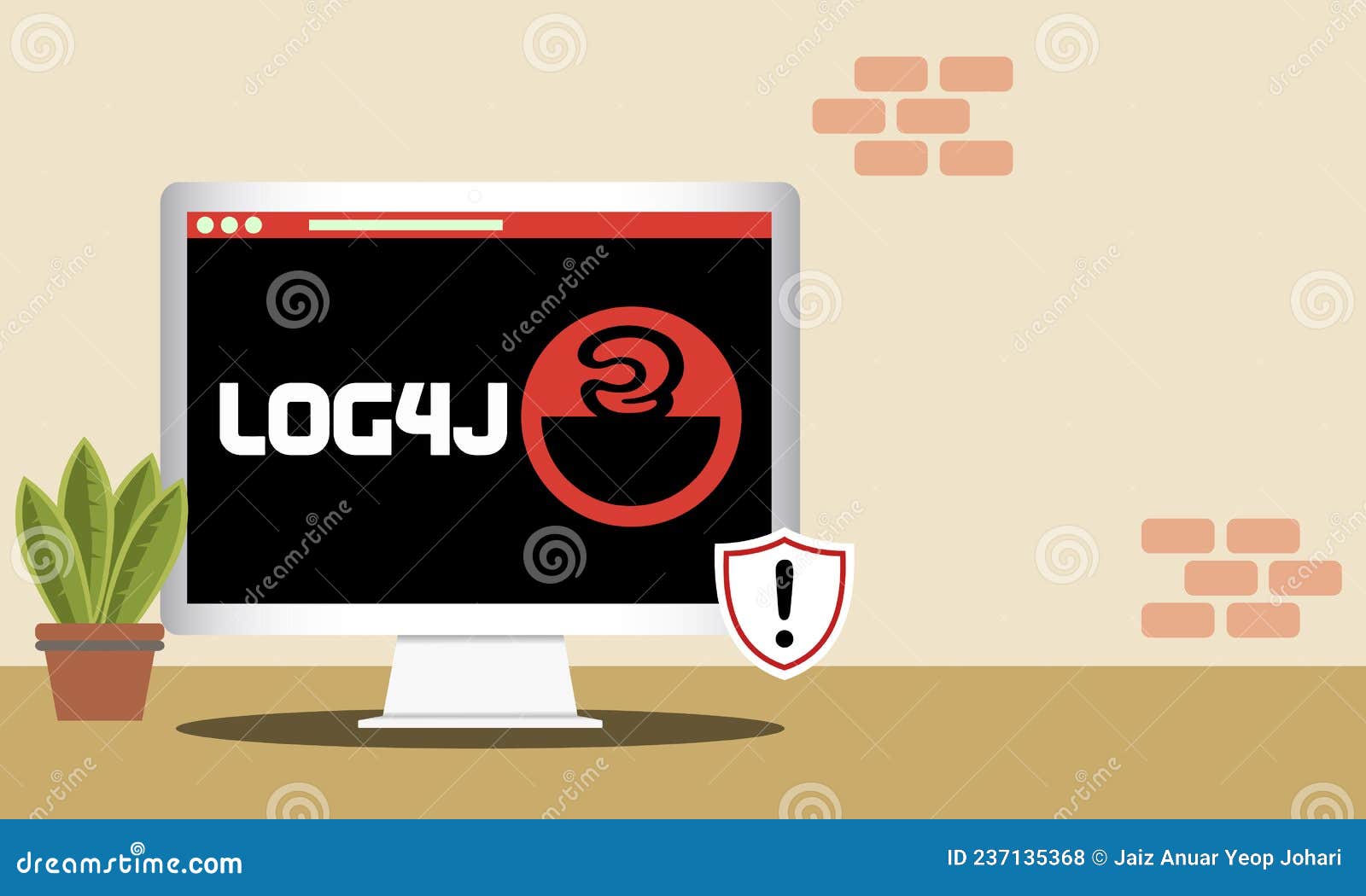 Illustration of Log4j and Log4Shell Vulnerability. Cybersecurity and ...