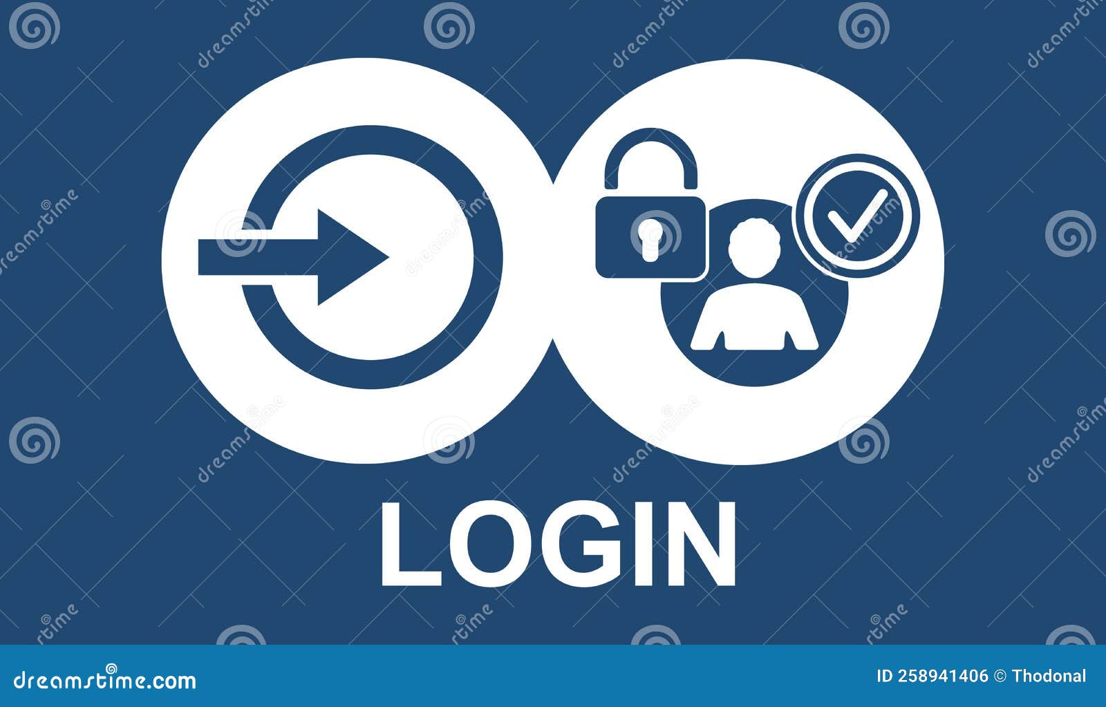 Concept of login stock illustration. Illustration of online - 258941406