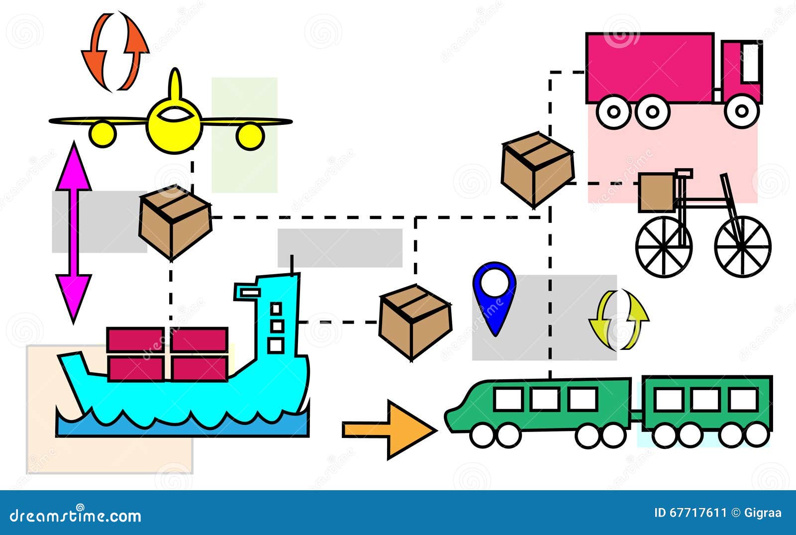 Illustration Logistics Movements Stock Illustrations – 13 Illustration ...