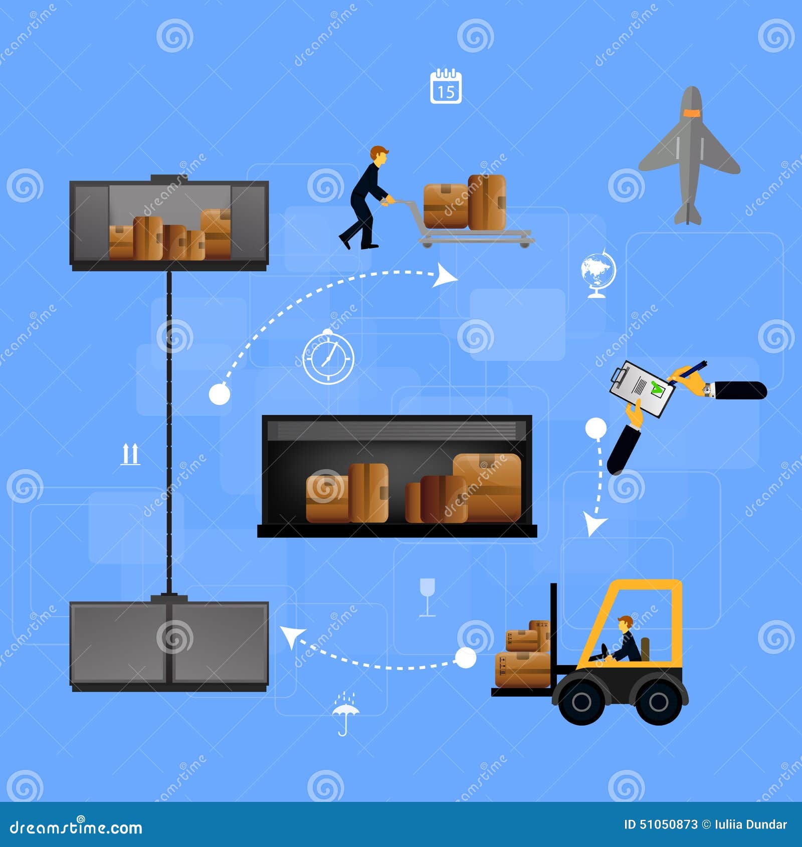 Illustration Logistics Safekeeping Delivery Shipping Stock Illustration ...