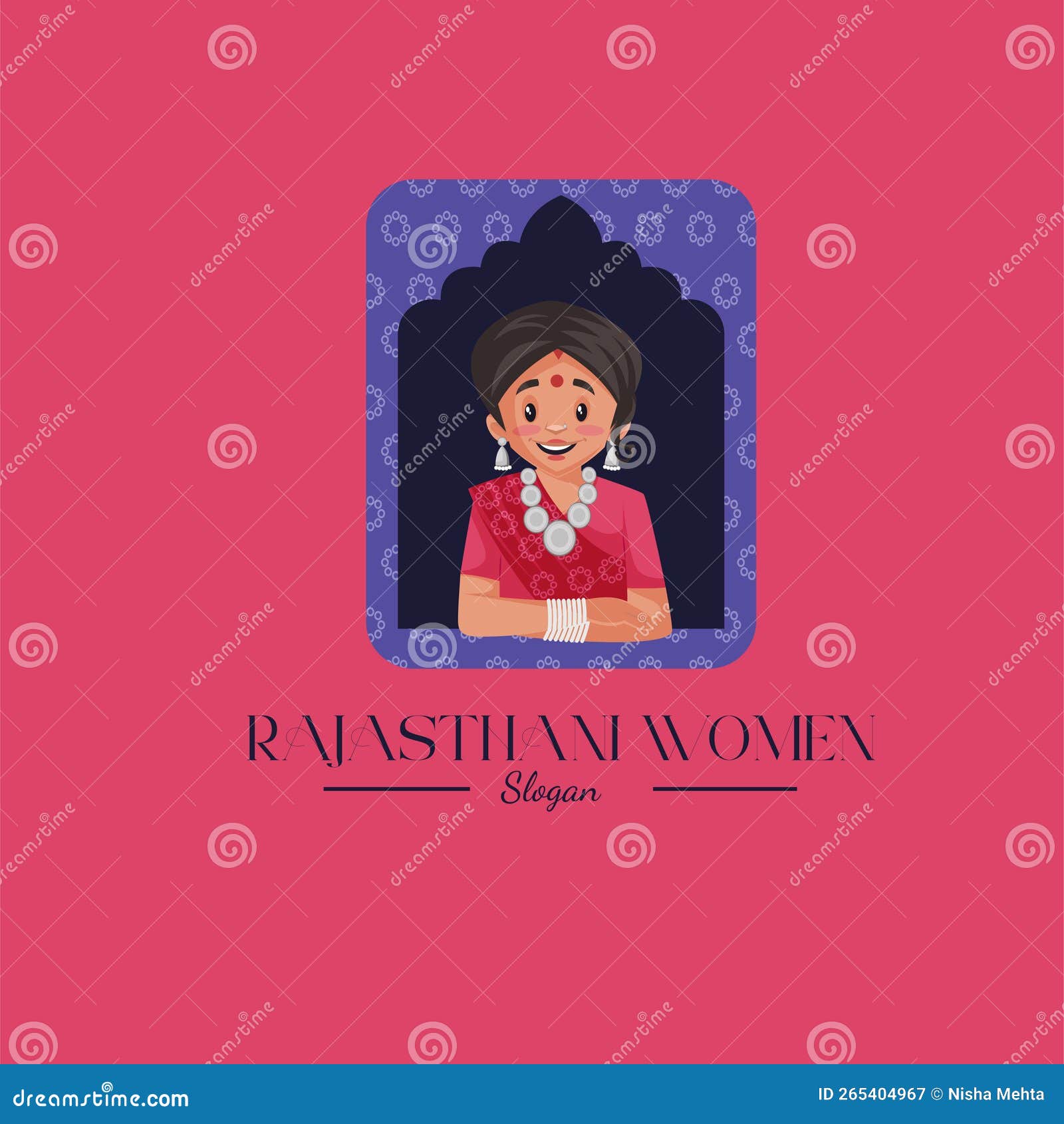 Rajasthani Women Vector Mascot Logo Stock Vector - Illustration of ...