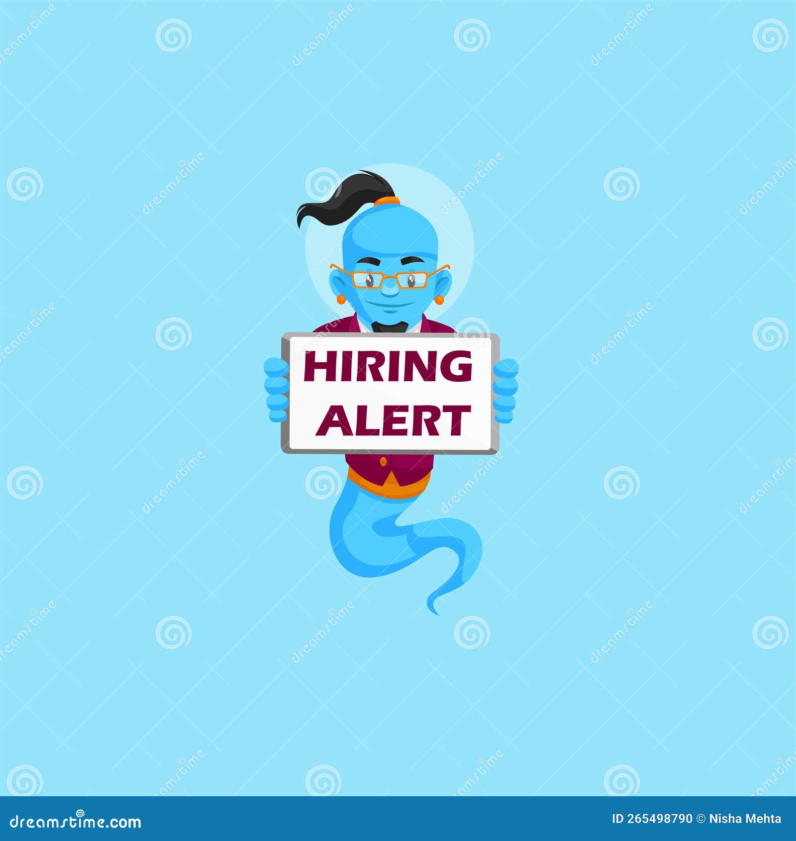 Hiring Alert Vector Mascot Logo Stock Vector - Illustration of ...
