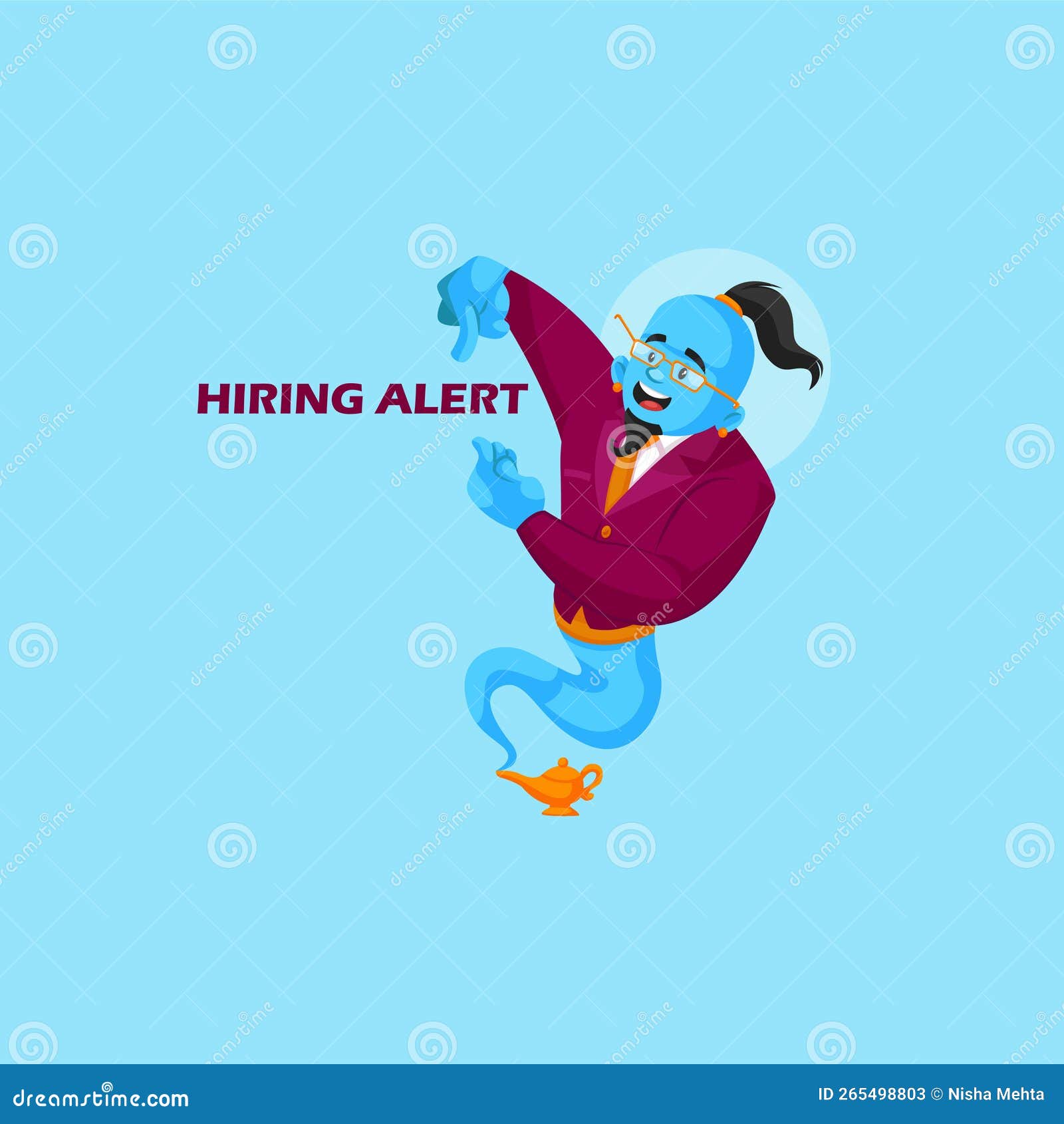 Hiring Alert Vector Mascot Logo Stock Vector - Illustration of logo ...