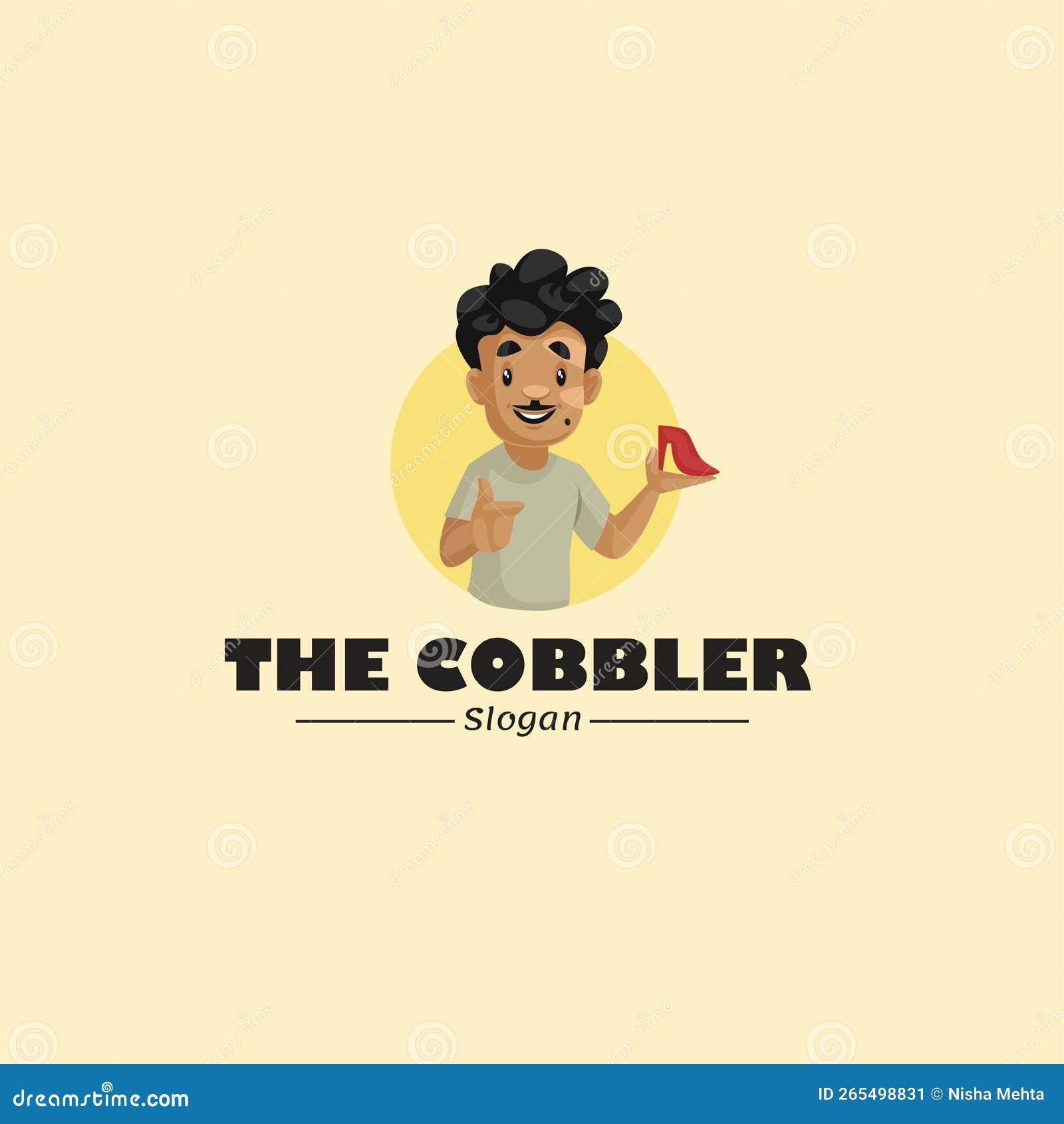 The Cobbler Vector Mascot Logo Stock Vector - Illustration of male ...
