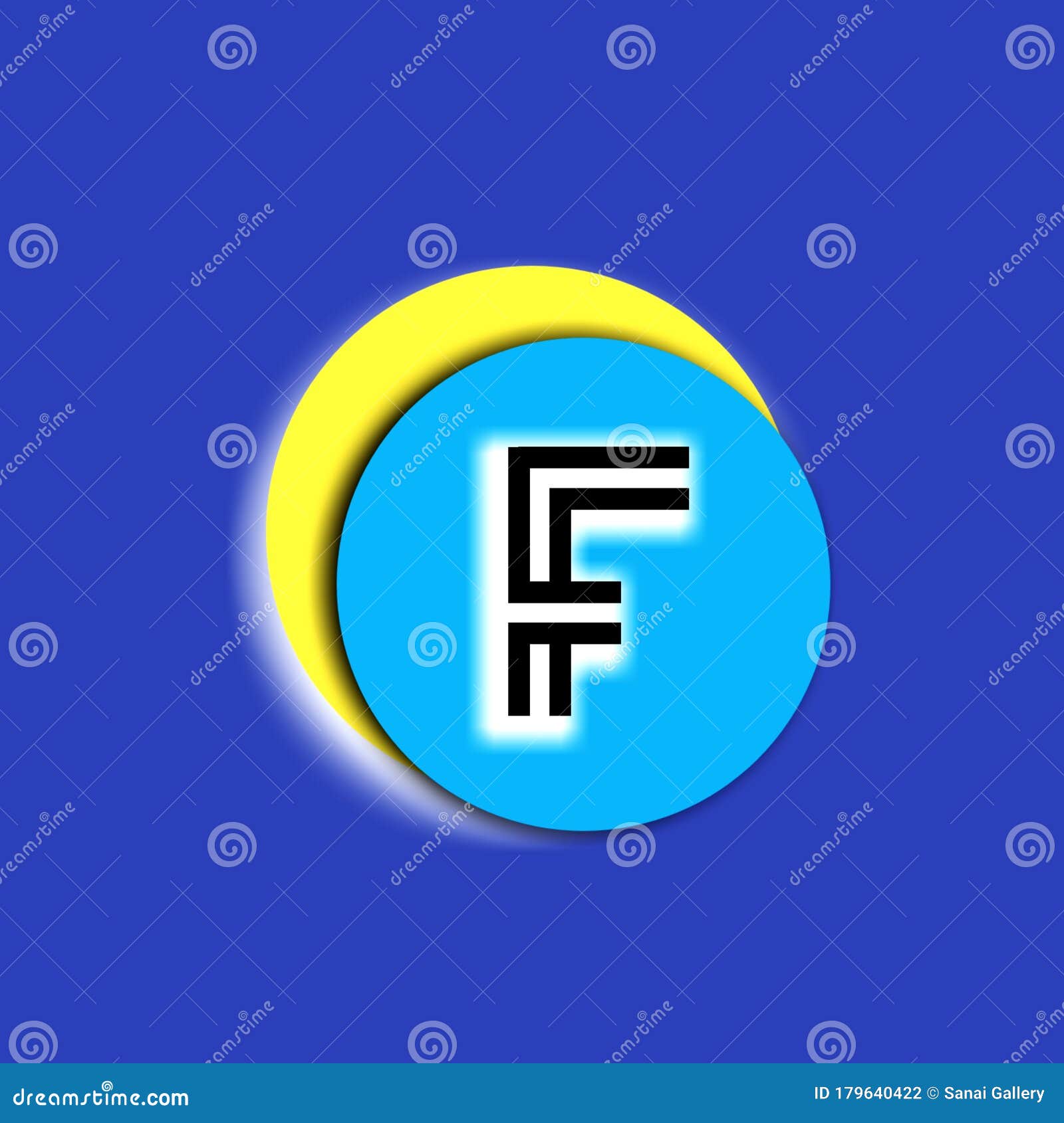 Illustration Logo with a Blue Background Stock Illustration ...