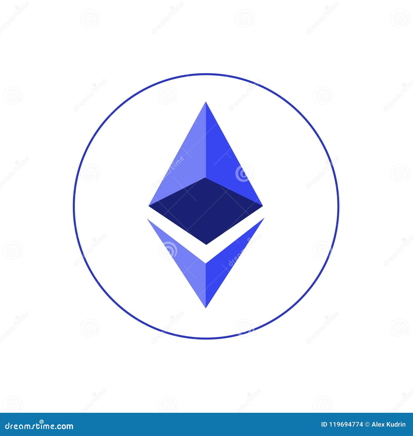 Ethereum logo illustration editorial stock image. Illustration of ...