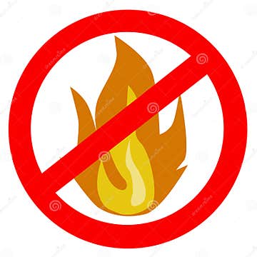 Illustration Logo Icon Prohibited from Making Fire Sources Stock ...