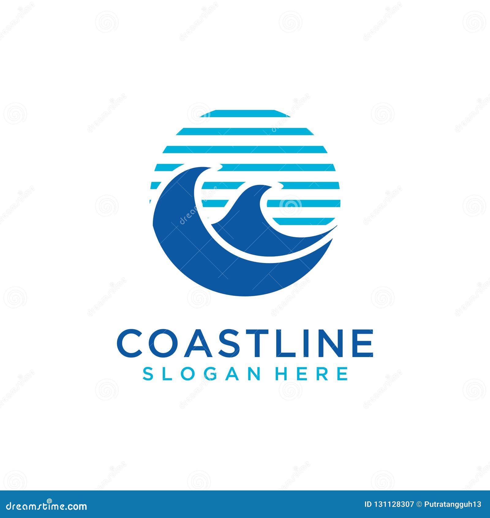 Surf Wave Logo Design. Crowd Surf Design Stock Vector - Illustration of ...