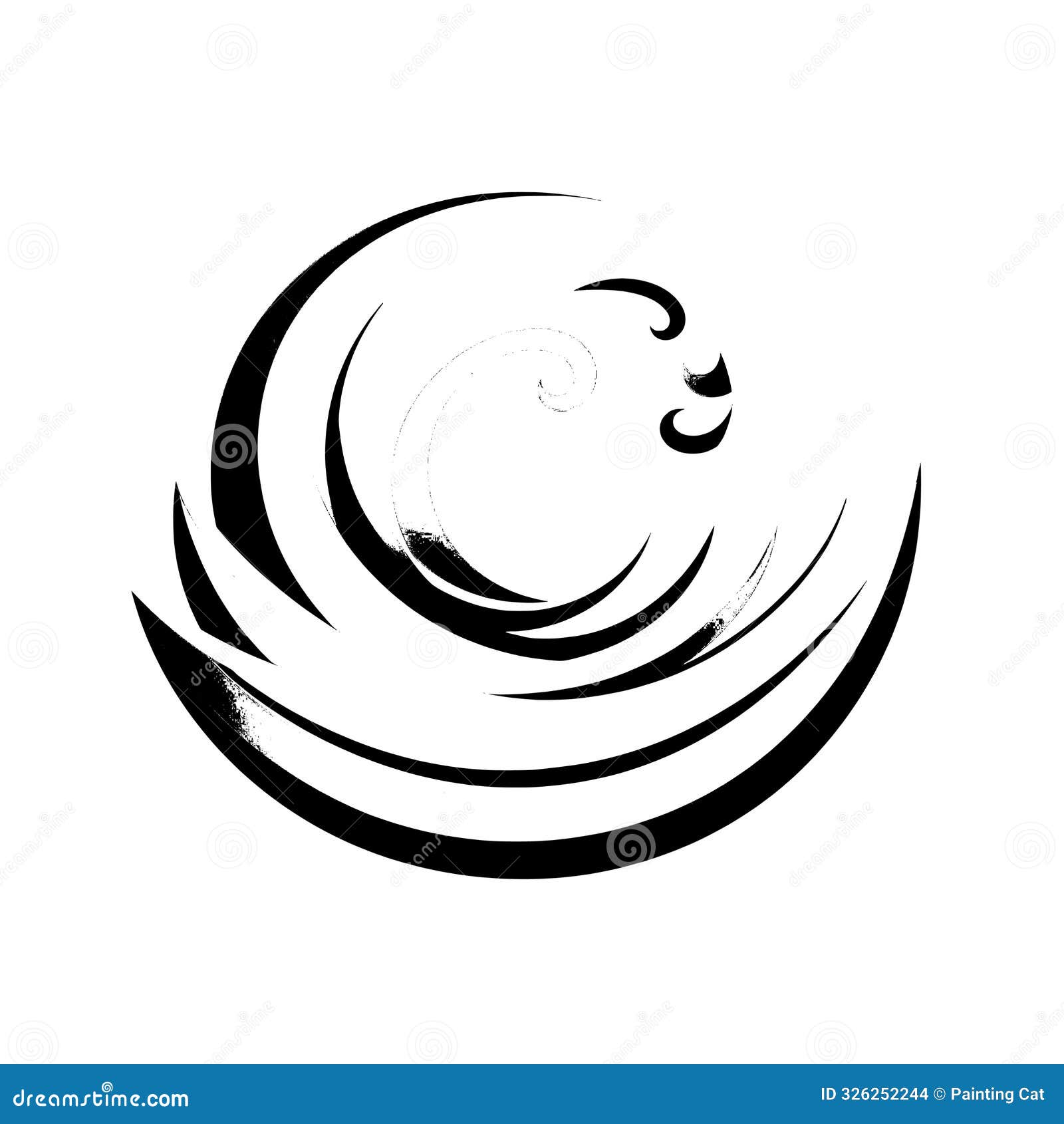 Logo Simple Blue Wave Line White Background, High Quality, High ...