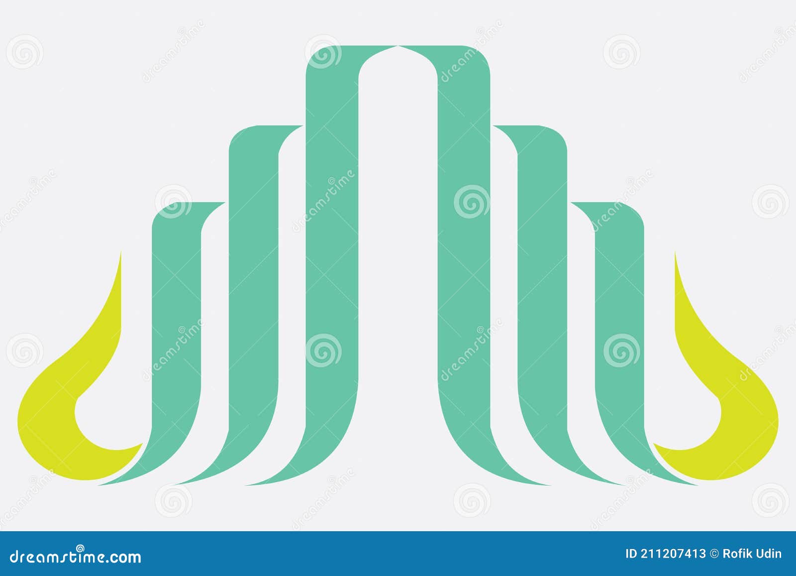 Illustration Logo Template Abstract Islamic Stock Vector - Illustration ...