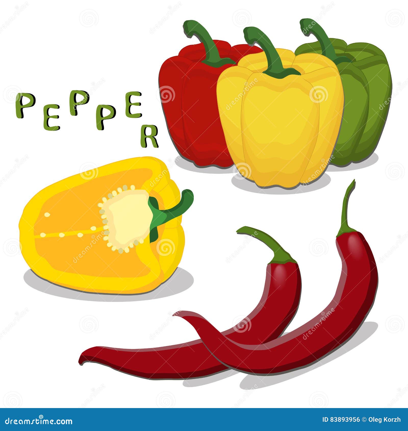 Illustration of Logo for the Theme of the Pepper Stock Vector ...