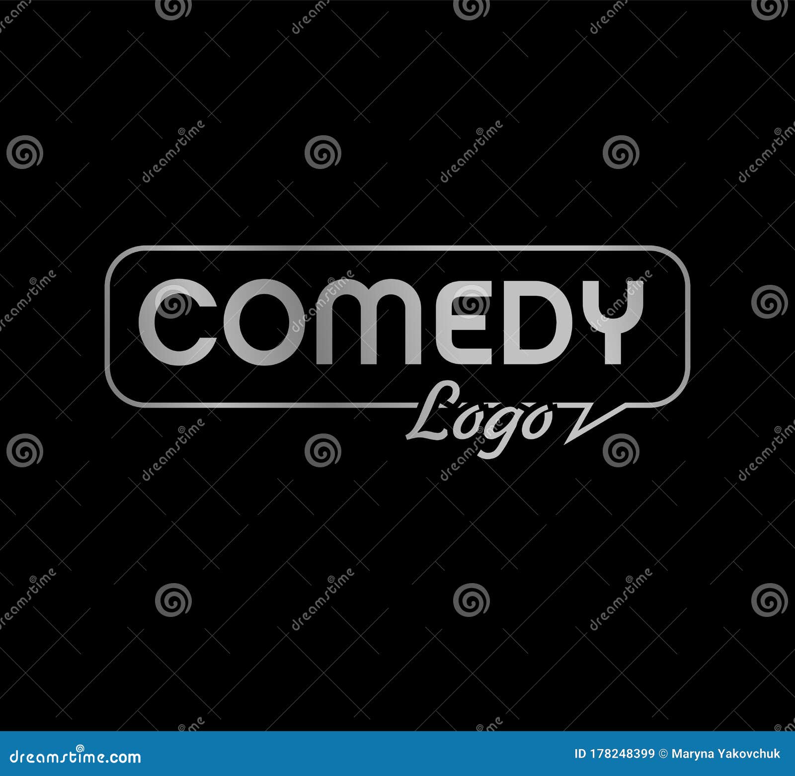 The comedy logo 4 stock vector. Illustration of festival - 178248399