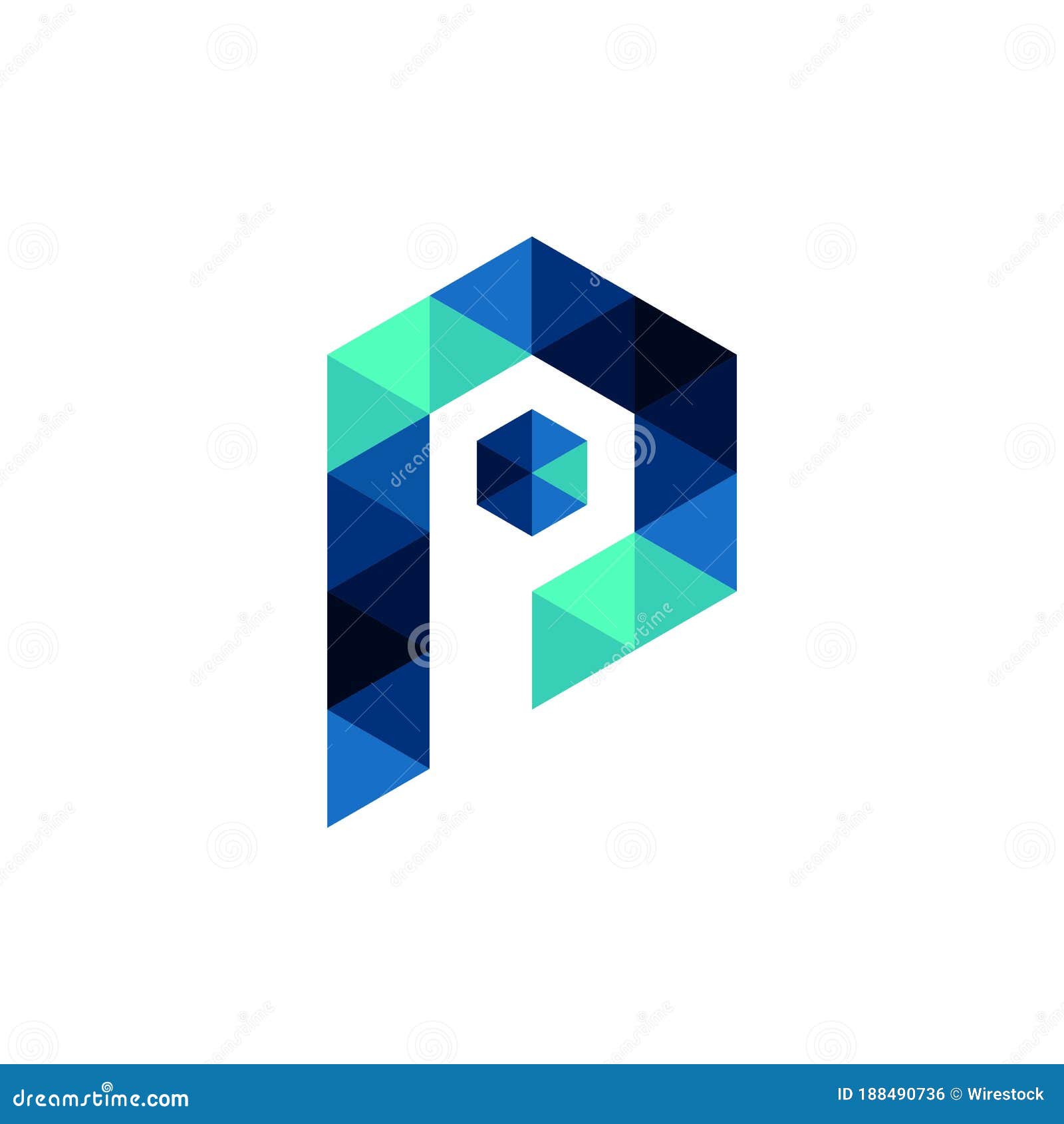 Illustration of a Logo Type with the Letter P Isolated on a White ...