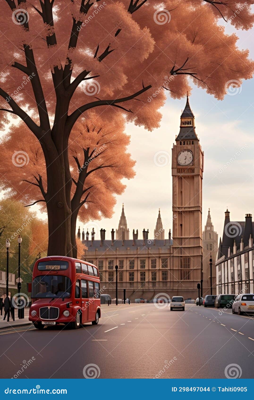 London, 3D Animation Style stock illustration. Illustration of tower ...