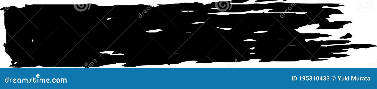 Illustration of a Long Black Thick Brushstroke Stock Vector ...