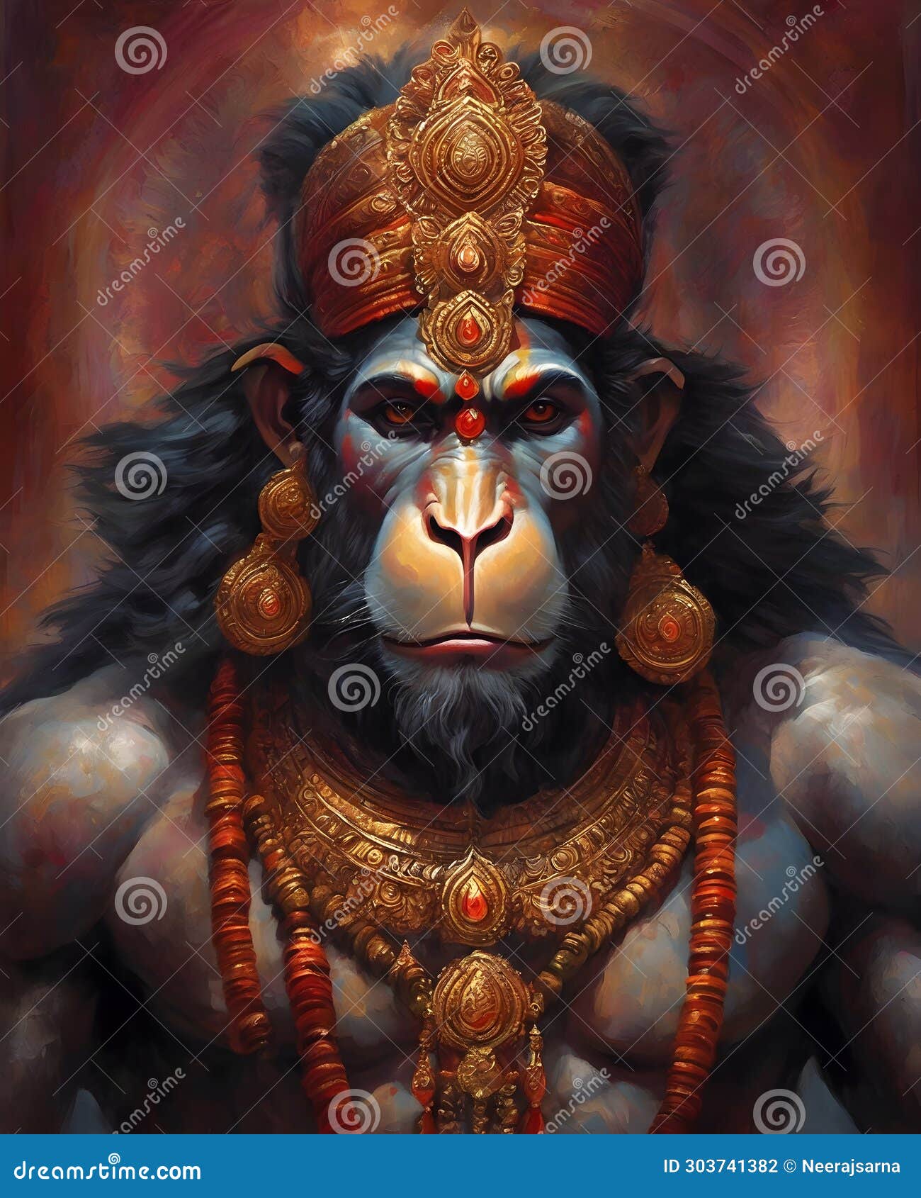 Illustration of Lord Hanuman Stock Illustration - Illustration of ...