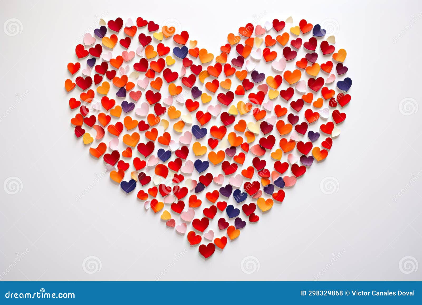 Illustration of Lots of Tiny Hearts within One Large Heart Isolated on ...