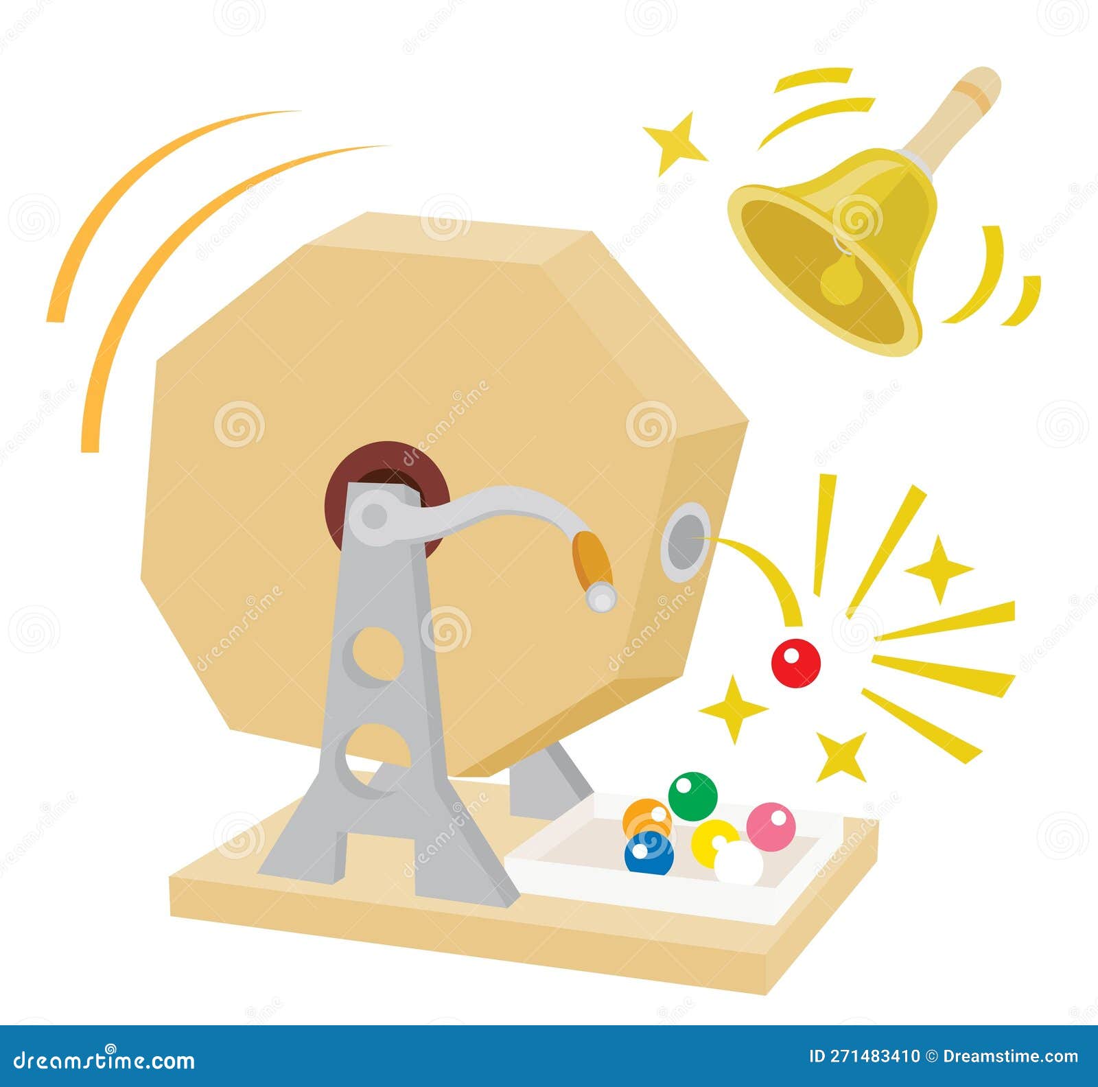 A lottery machine. stock vector. Illustration of white - 271483410