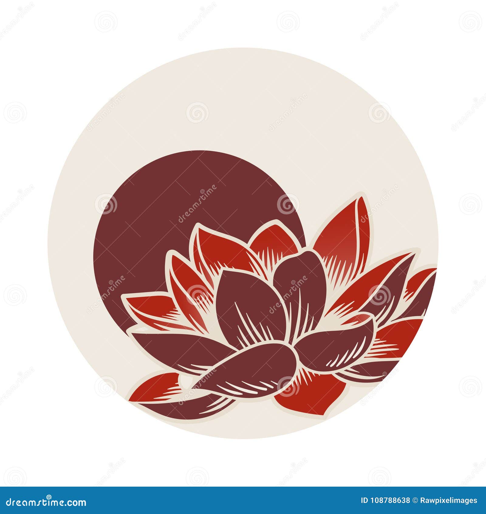 Illustration of Lotus Japanese Style Stock Illustration - Illustration ...