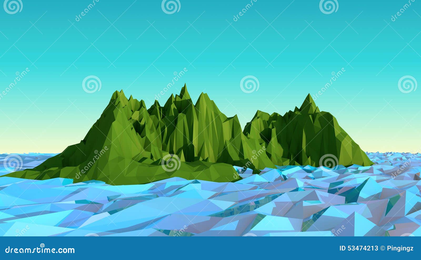 Illustration Low poly sea stock illustration. Illustration of range ...
