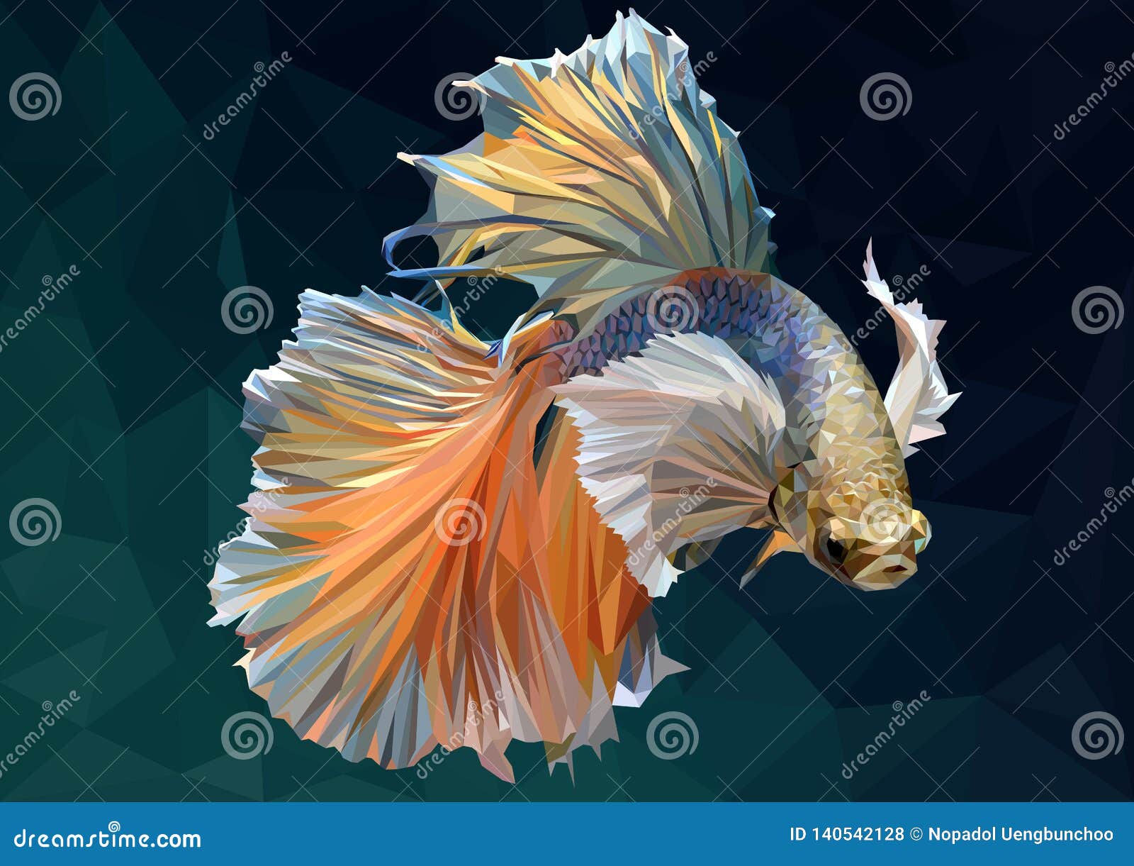 Illustration Low Polygonal of Betta Fish Stock Illustration ...