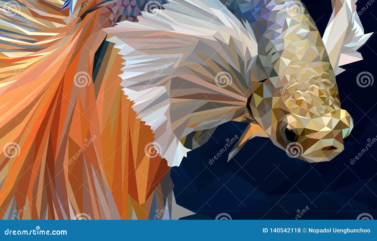 Illustration Low Polygonal of Betta Fish Stock Illustration ...