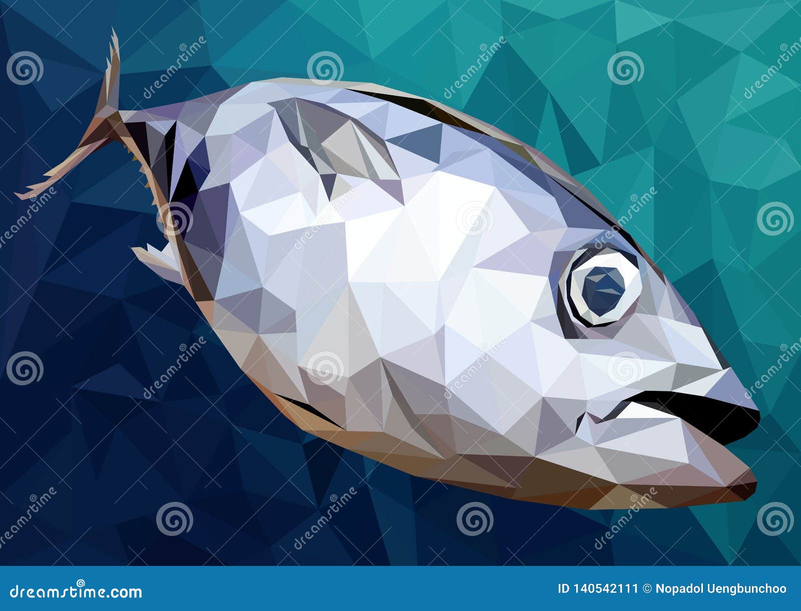 Illustration Low Polygonal of Tuna Fish Stock Illustration ...