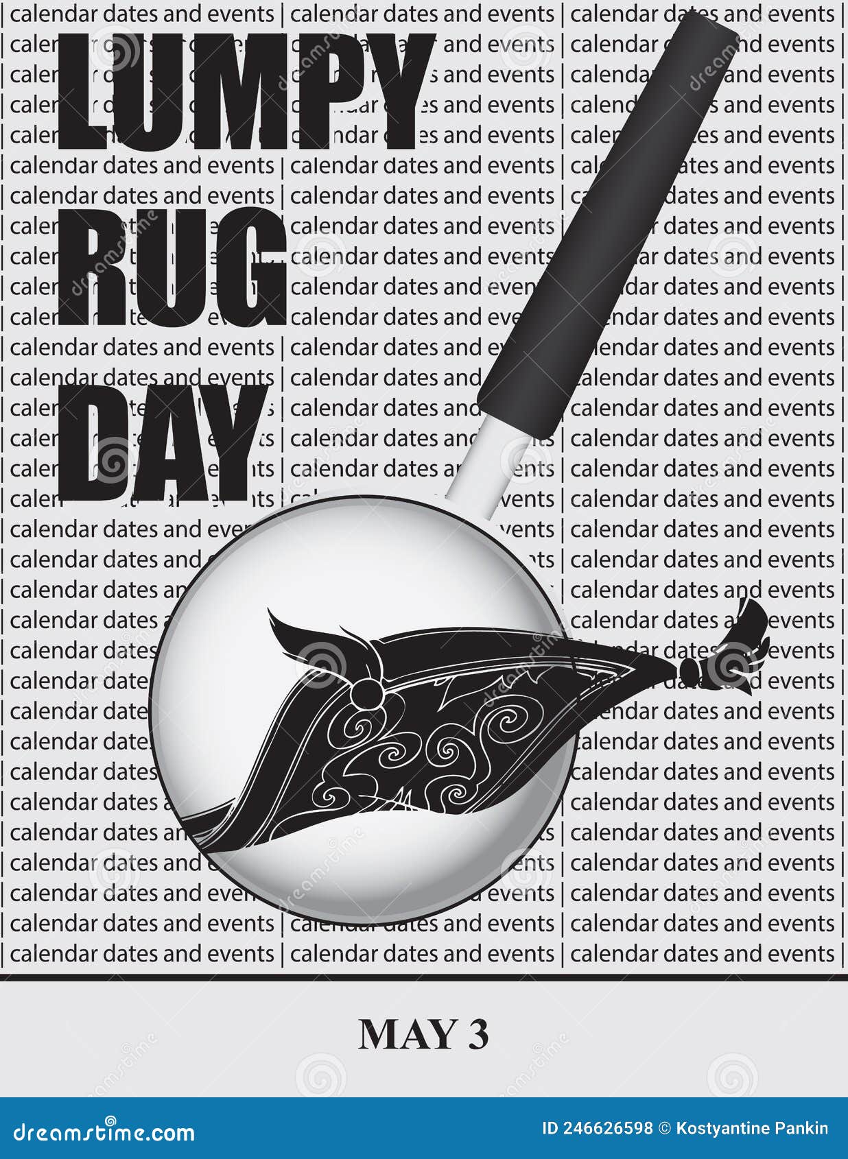 Illustration for Lumpy Rug Day Stock Vector - Illustration of glass ...