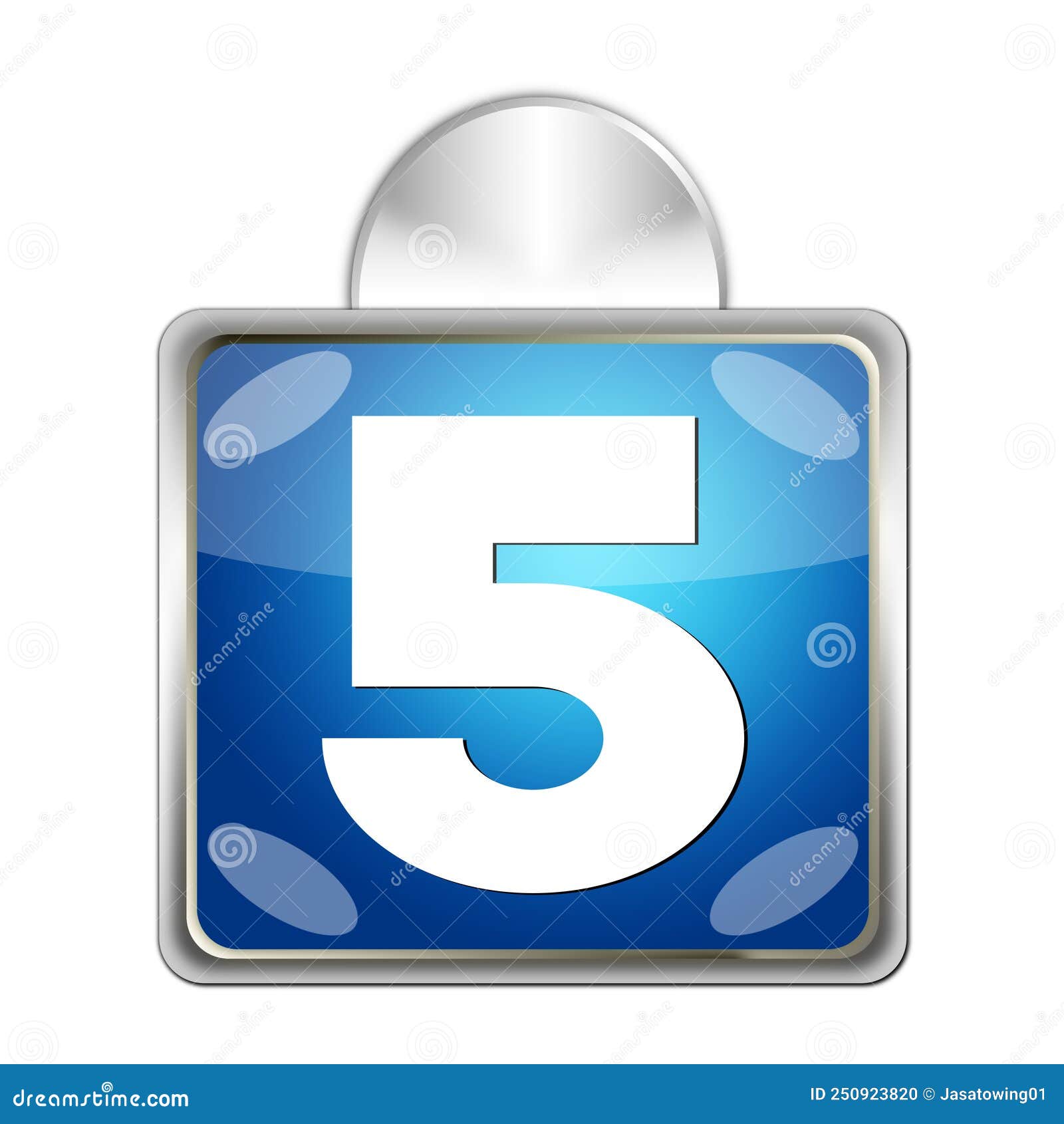 An Illustration of a Luxurious Blue and Silver 3D Logo Image. Stock ...