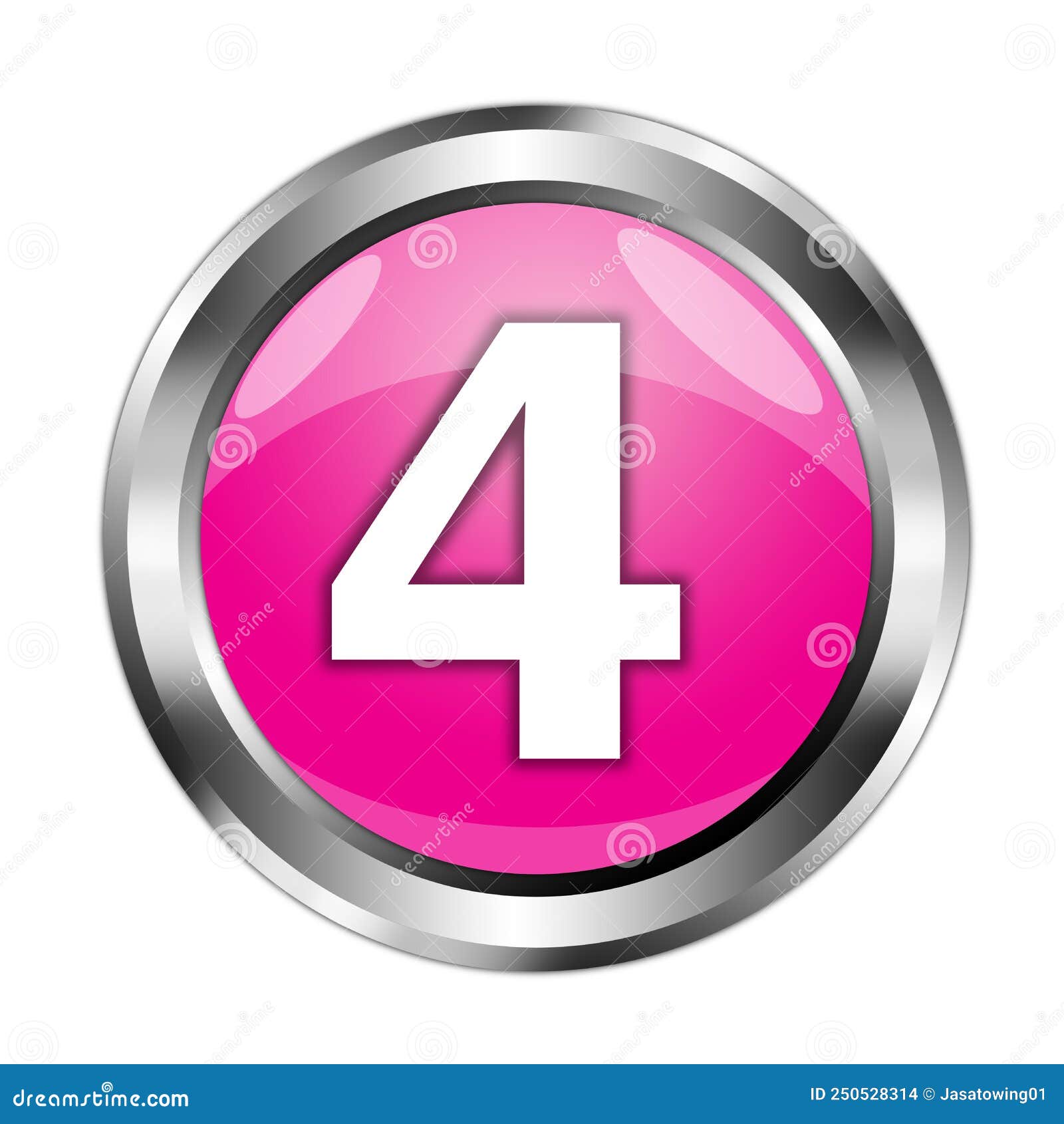 An Illustration of a Luxurious 3D Pink Circular Button. Stock ...