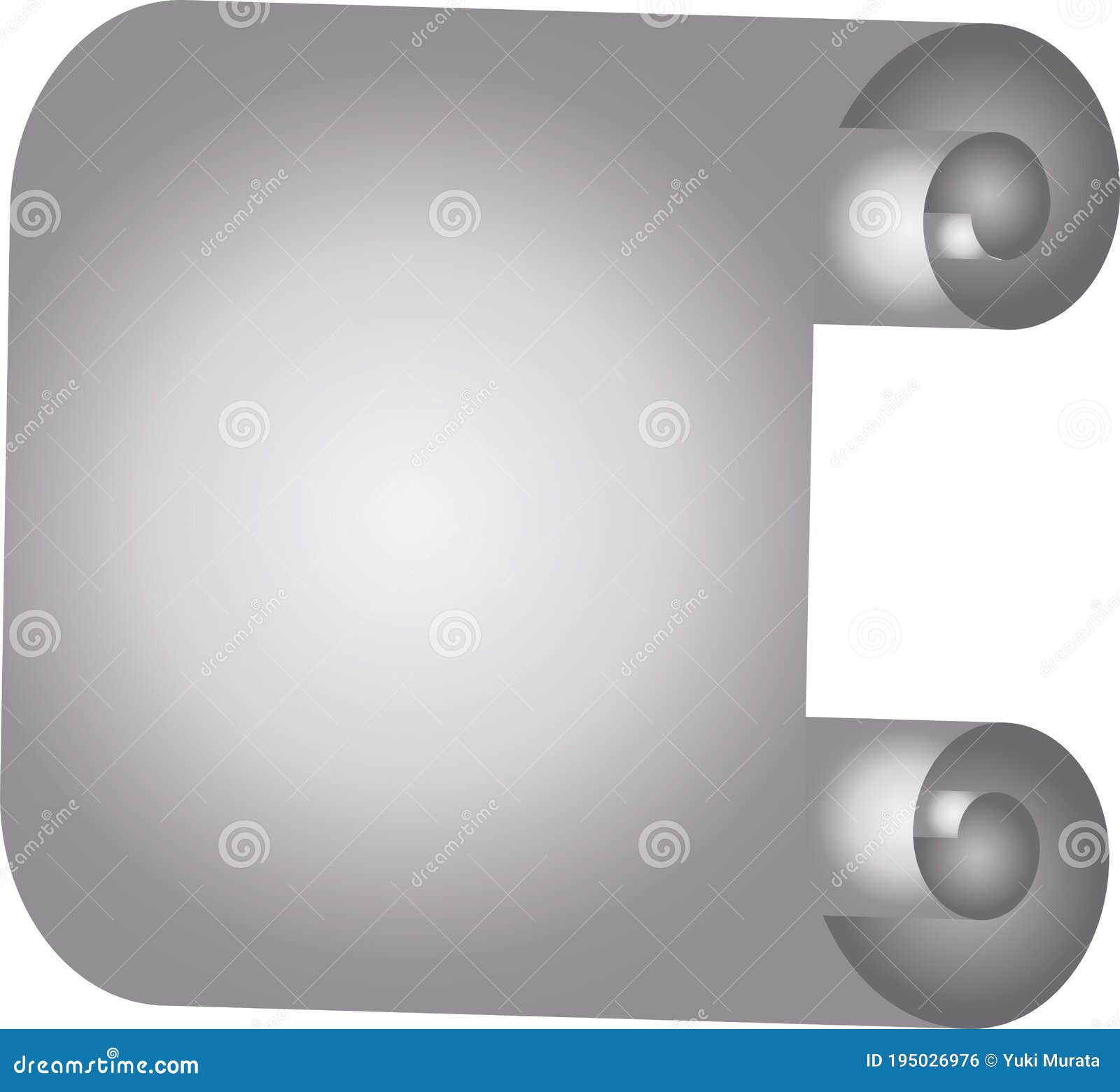 Illustration of Luxurious Silver Scroll Stock Vector - Illustration of ...