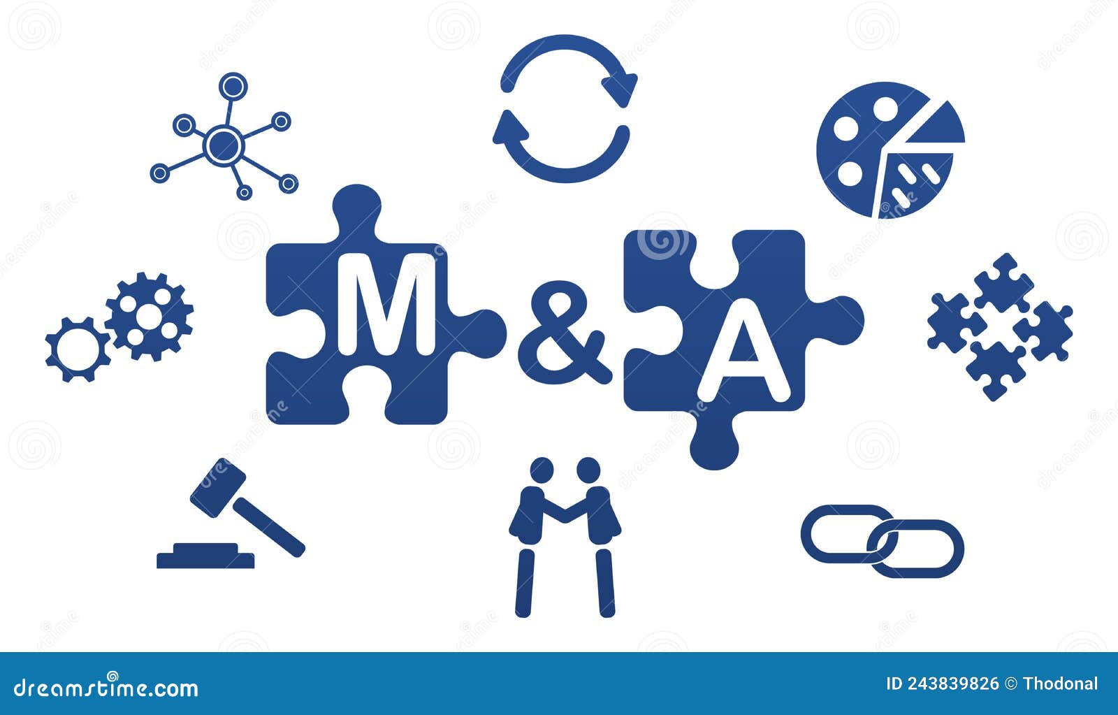 Concept of m&a stock illustration. Illustration of combine - 243839826