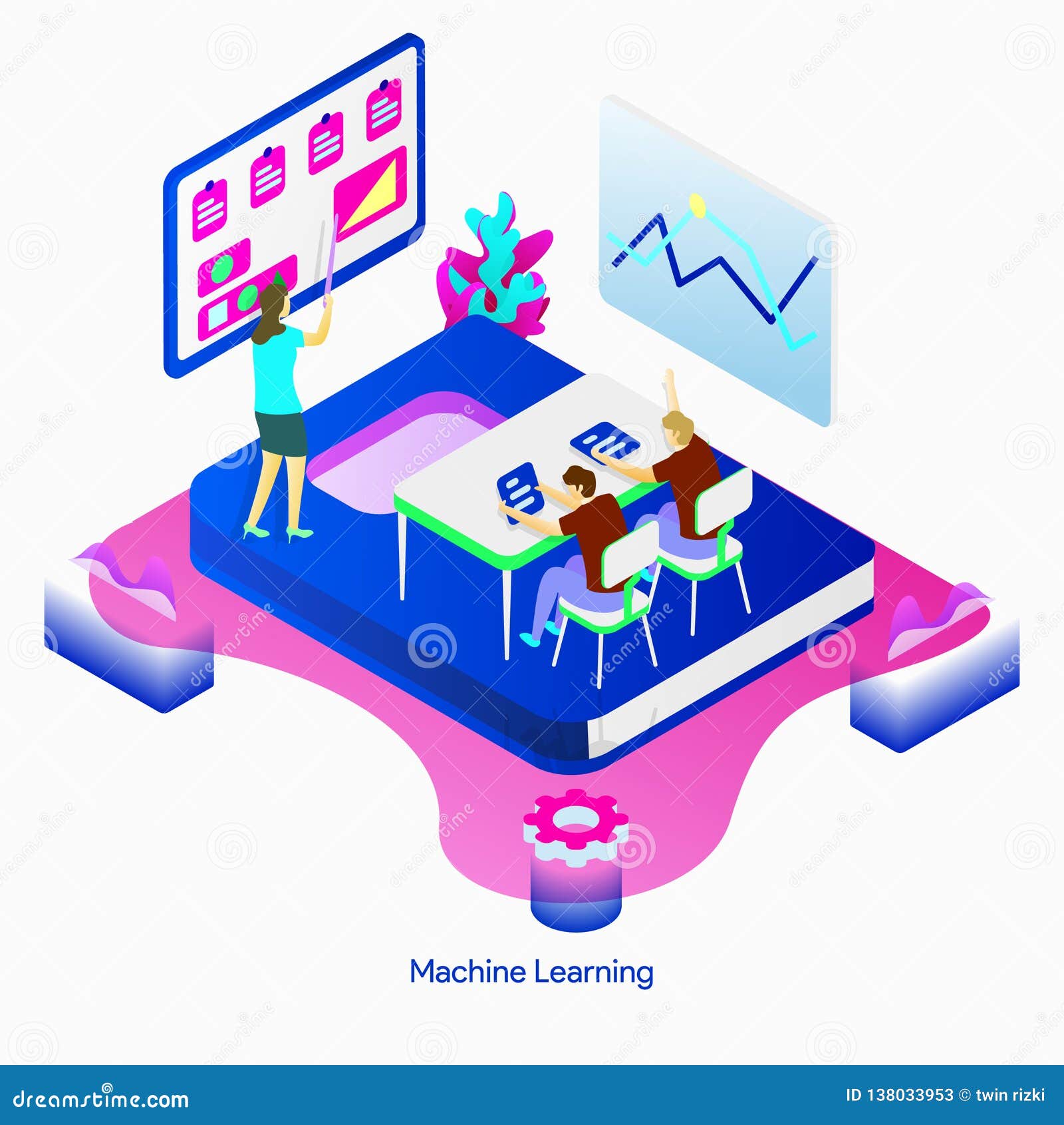 Illustration Machine Learning Stock Illustration - Illustration of ...