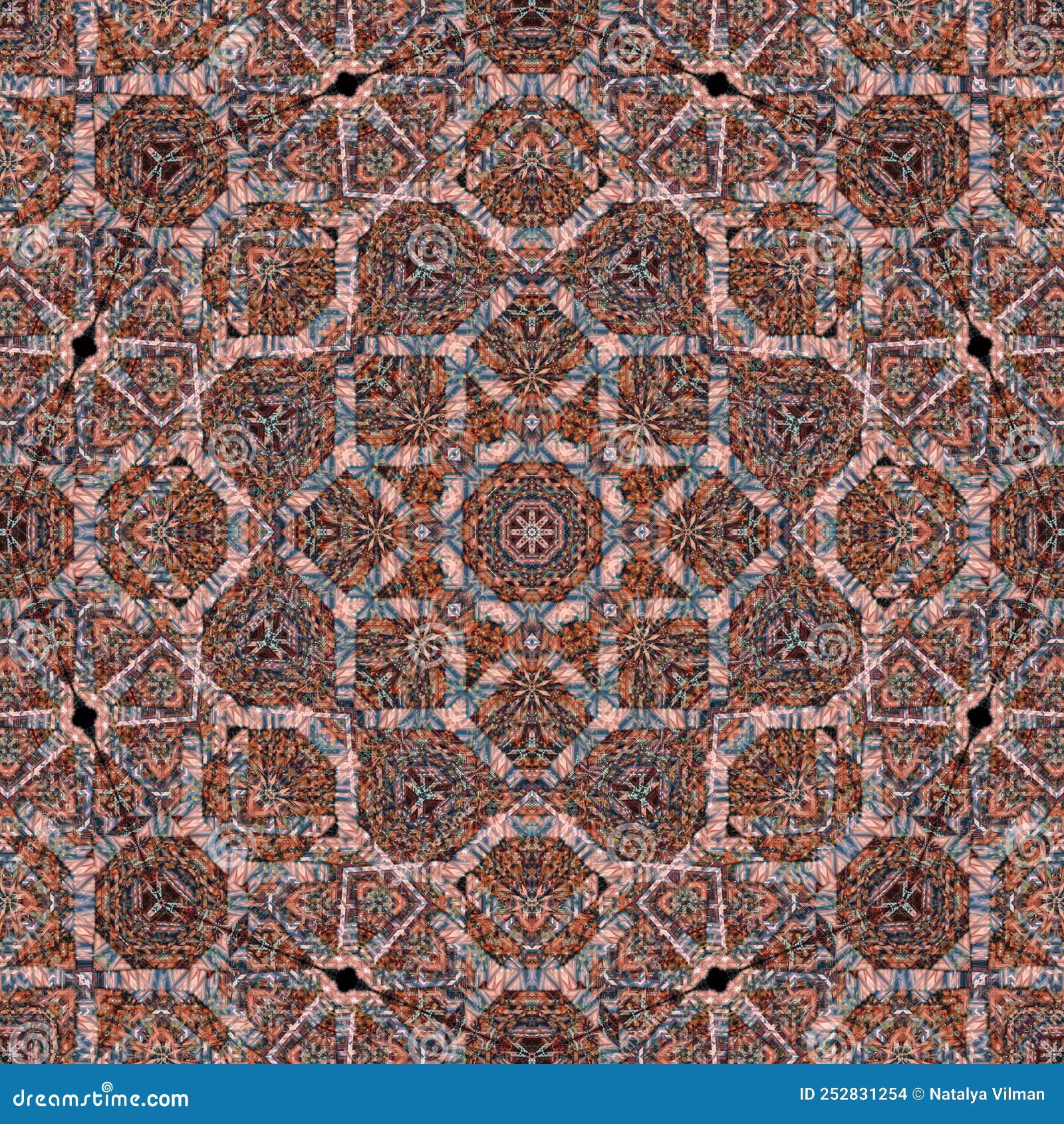 Illustration Madala Background Geometric Semaless Pattern Mirror Blend ...