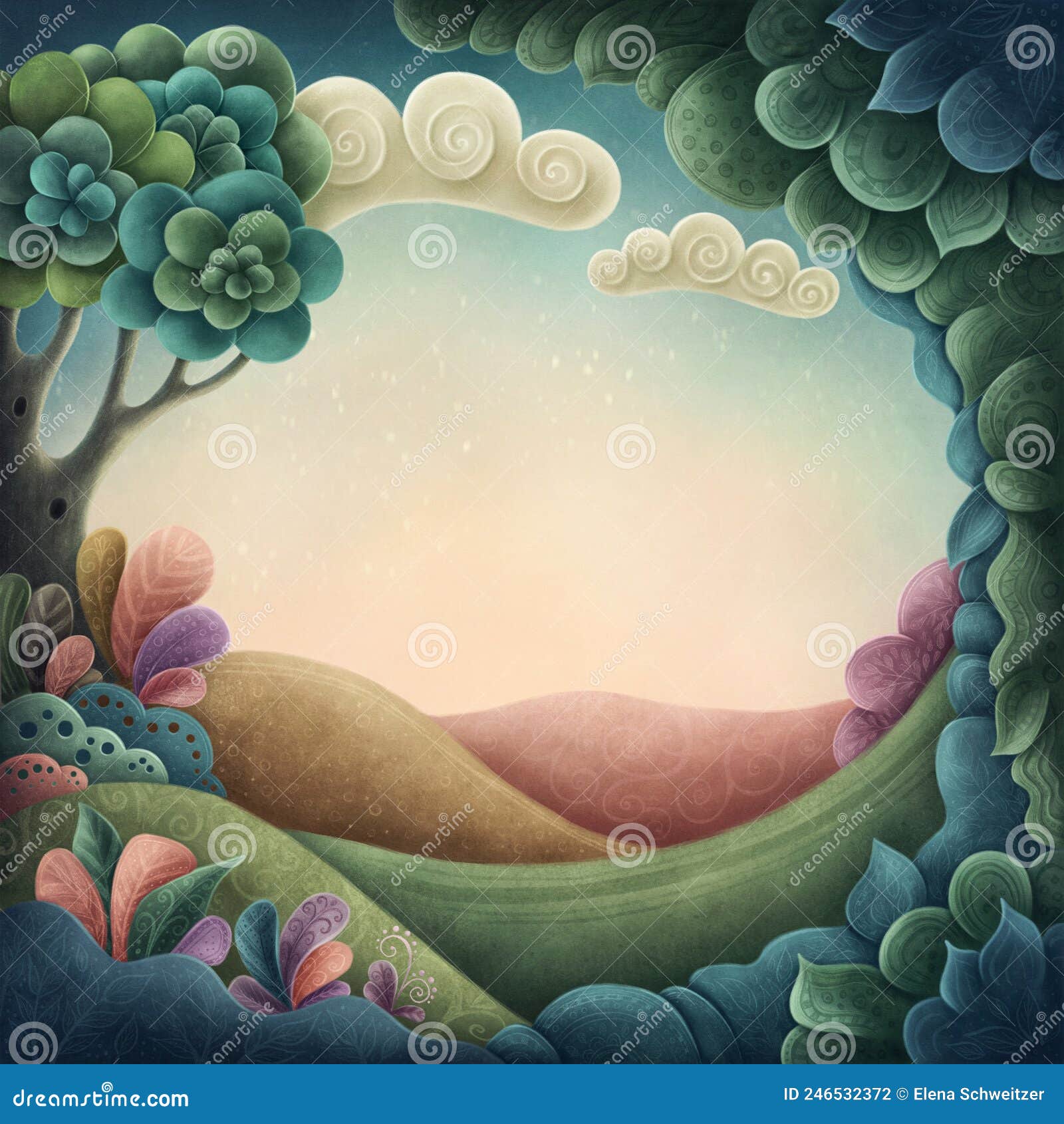 Illustration of Magic Landscape Stock Illustration - Illustration of ...