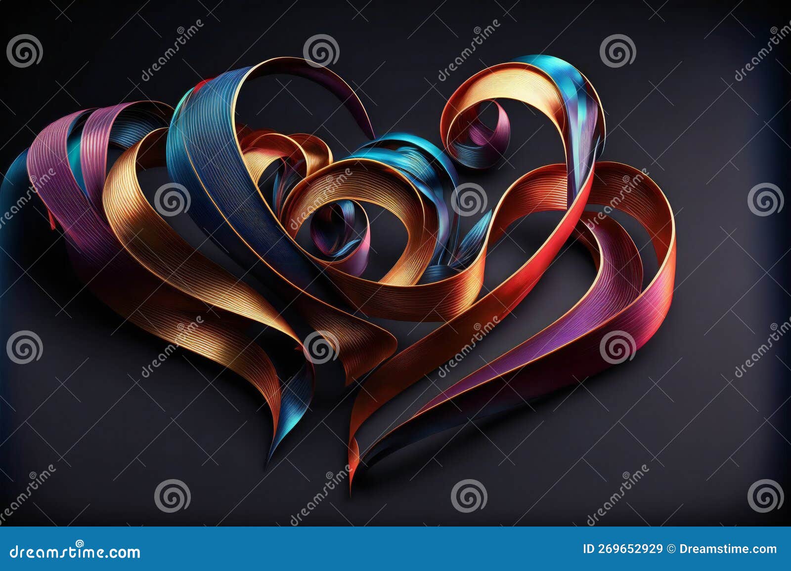 Magic Ribbon Hearts, Abstract Background, Abstract, Love Stock ...