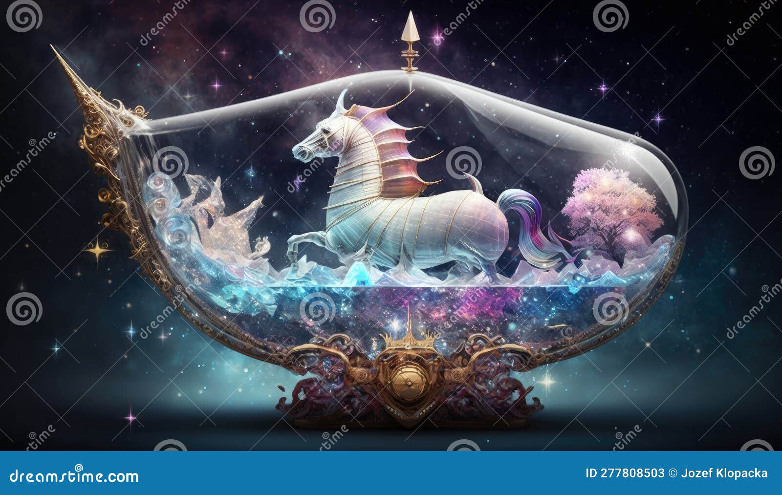 Illustration Magic Ship. Generative Ai. Stock Illustration ...