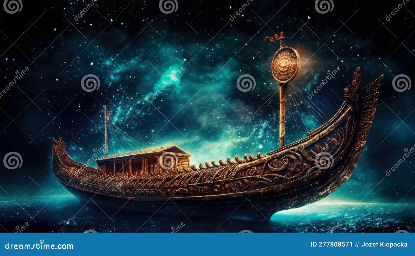 Illustration Magic Ship. Generative Ai. Stock Illustration ...