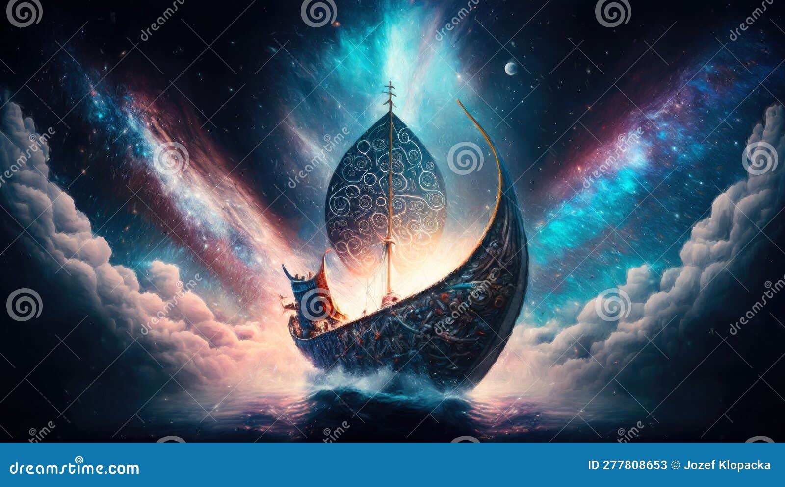 Illustration Magic Ship. Generative Ai. Stock Illustration ...