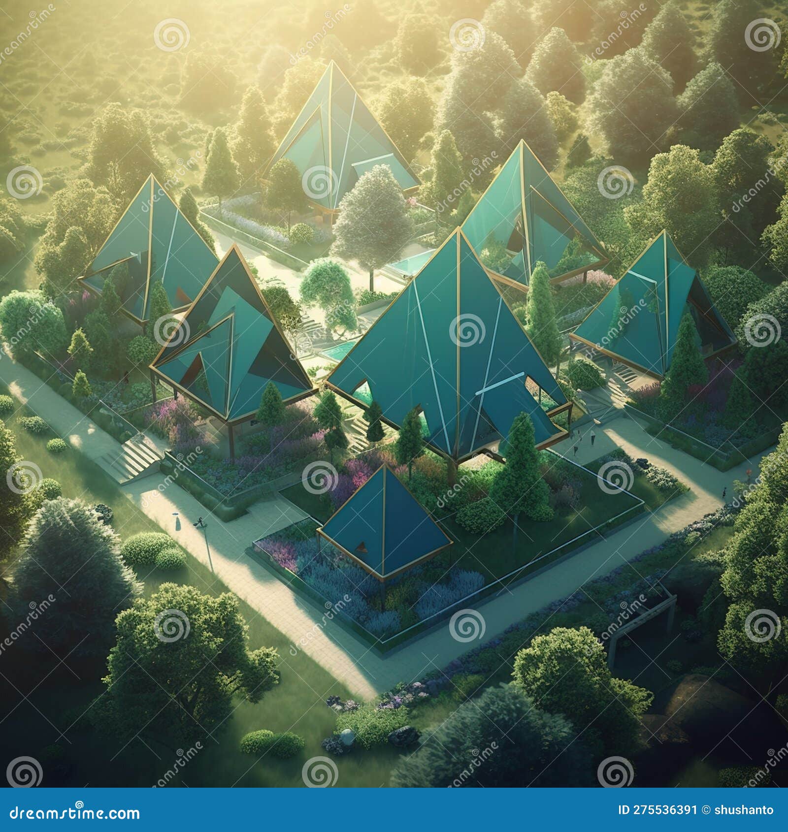 Illustration of a Magical Infinity Forest Stock Image - Image of floral ...