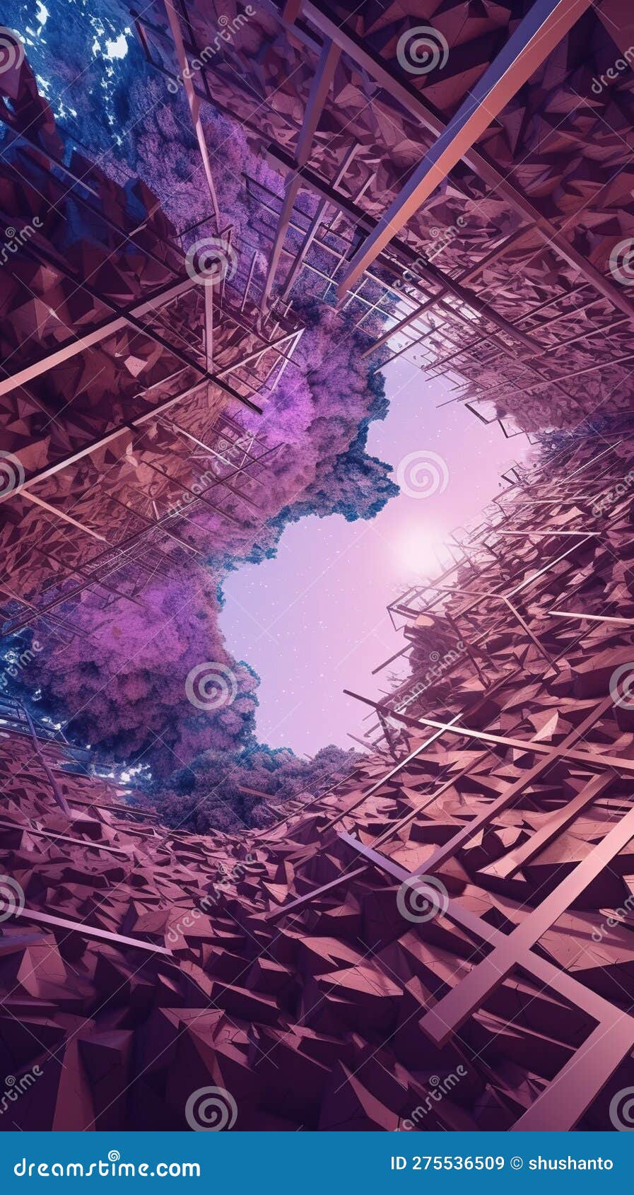 Illustration of a Magical Infinity Forest Stock Illustration ...